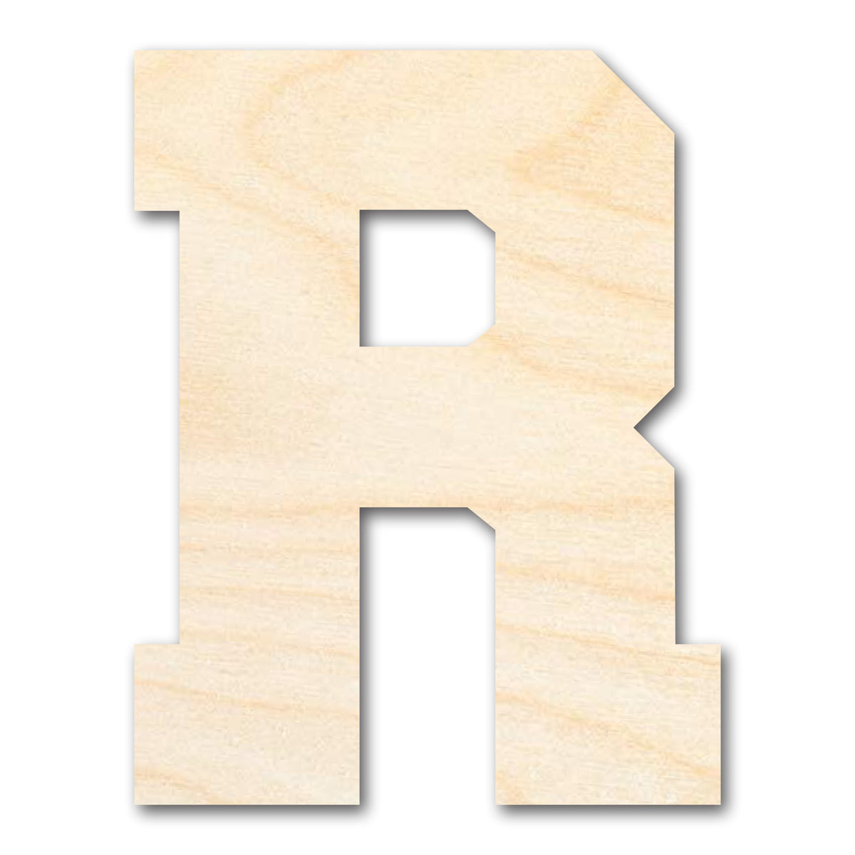 Unfinished Wood Varsity Team Font - R Shape | DIY Craft Cutout | up to ...