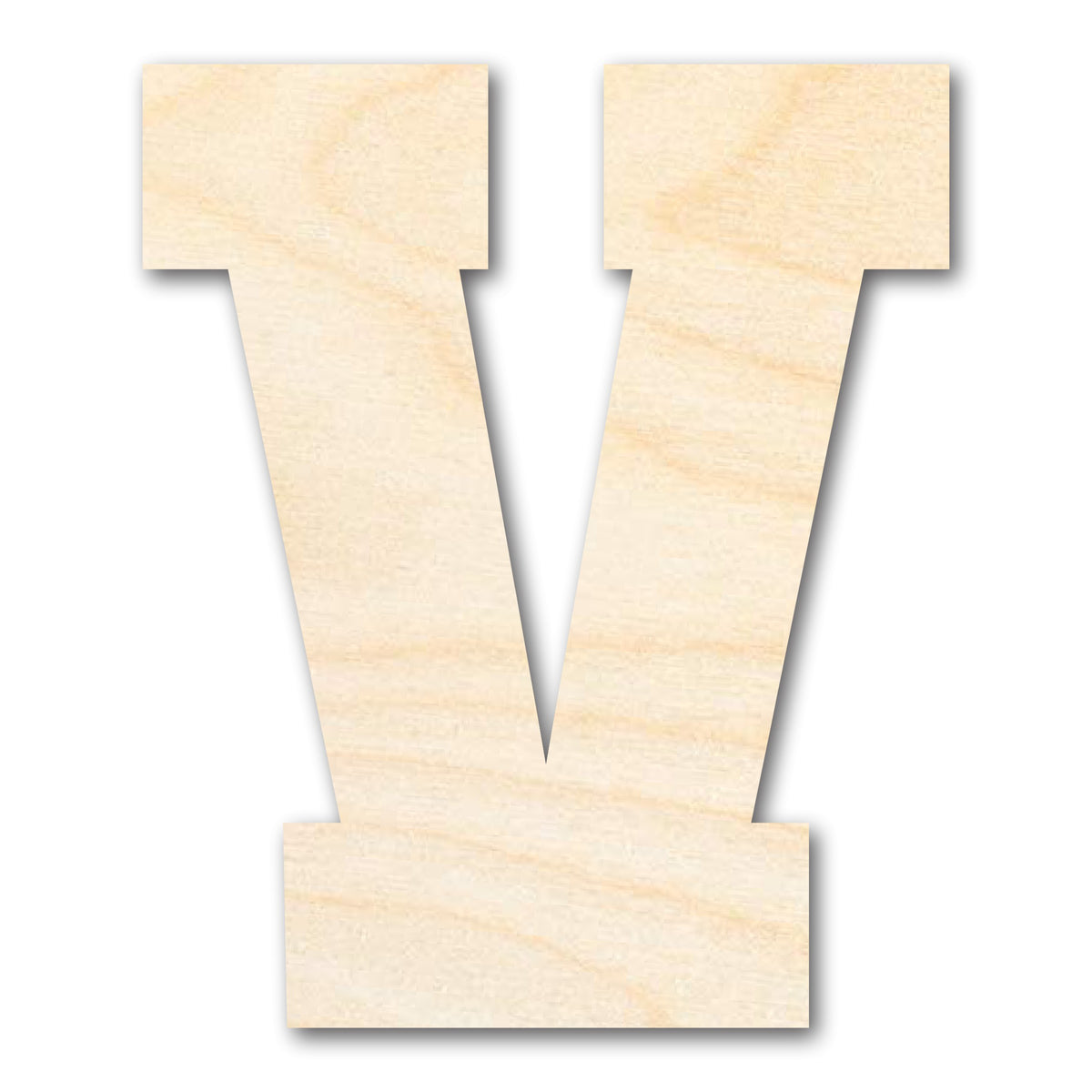 Unfinished Wood Varsity Team Font - V Shape | DIY Craft Cutout | up to ...