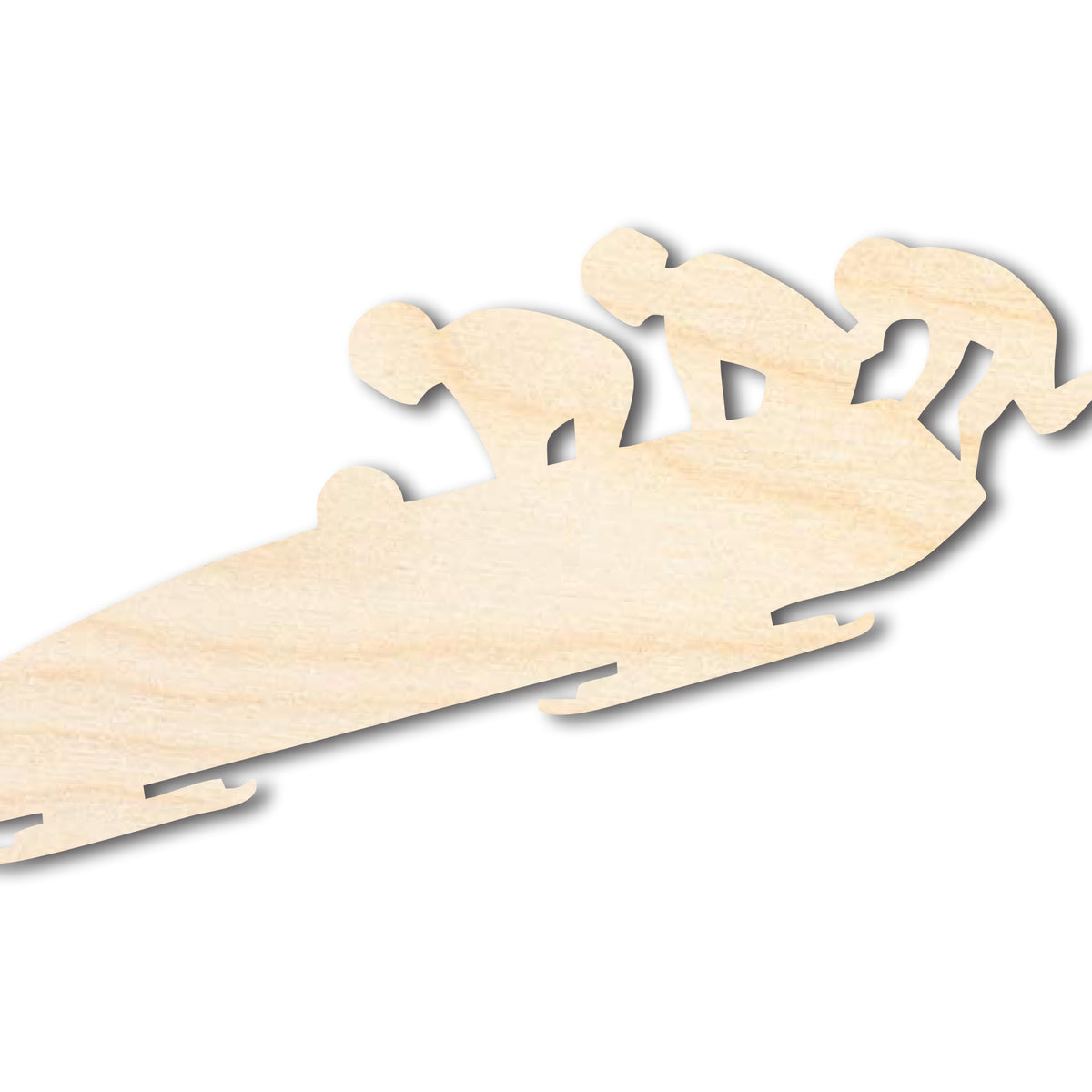 Unfinished Wood Bobsled Team Shape | DIY Craft Cutout | up to 46" DIY ...