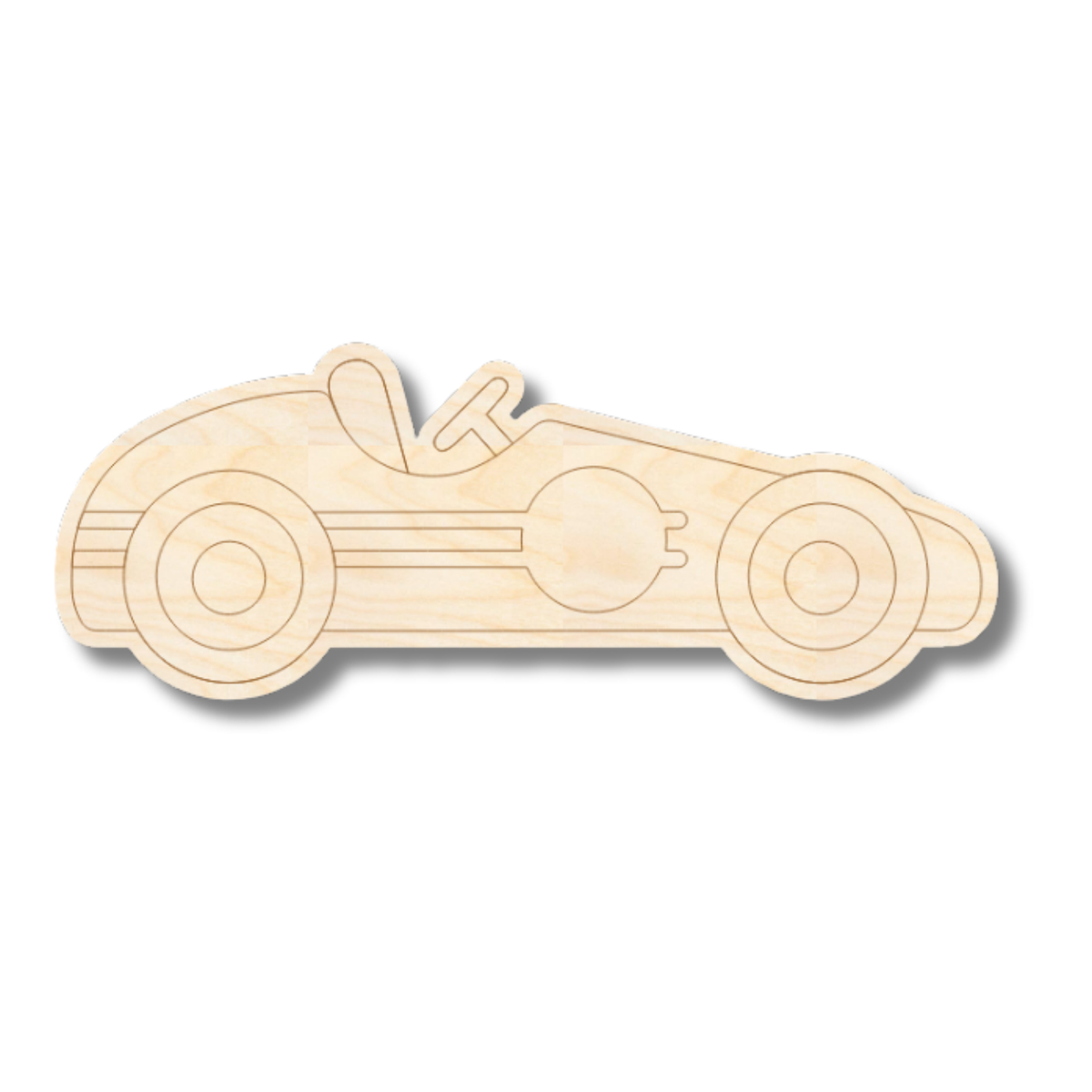 Unfinished Wood Etched Race Car Shape | Paint By Line Crafts | up to 3 ...
