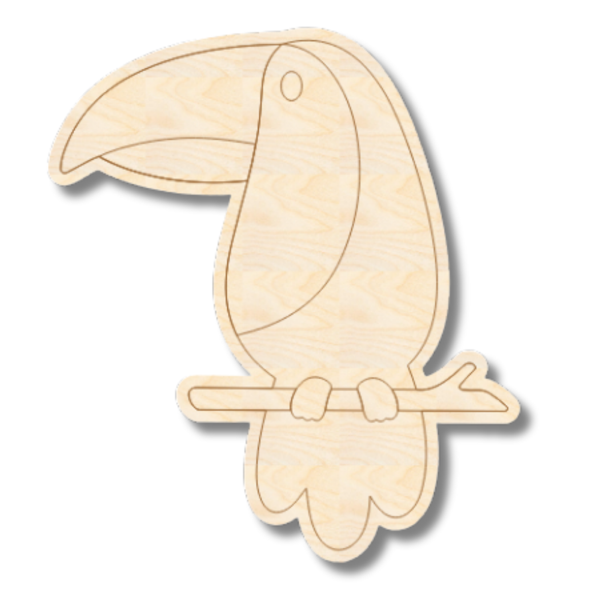 Unfinished Wood Etched Toucan Shape | Paint By Line Crafts | up to 30 ...