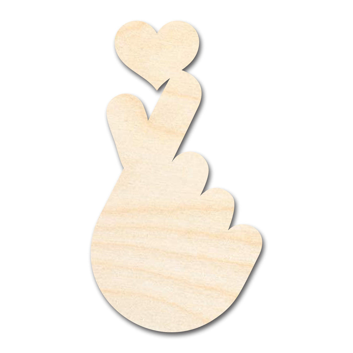 Unfinished Wood Finger Heart Shape | DIY Craft Cutout | up to 46" DIY ...