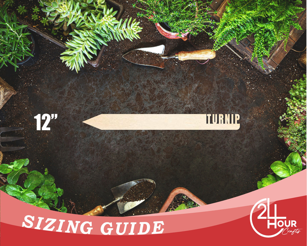 Unfinished Wood Turnip Garden Stake | DIY Craft Cutout | up to 24" DIY ...