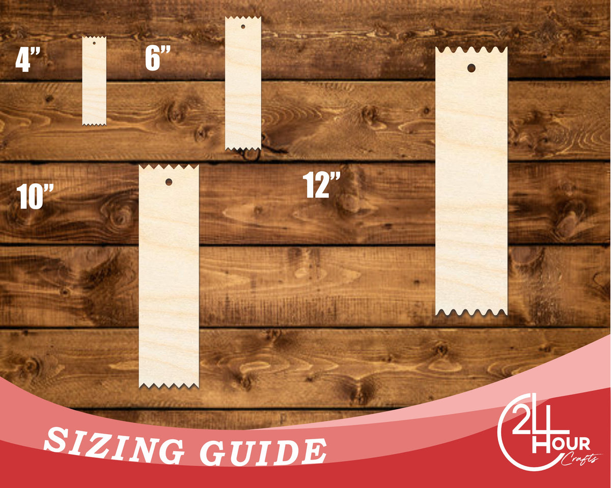 Unfinished Wood Pointed Edge Bookmark Shape | DIY Craft Cutout | up to ...