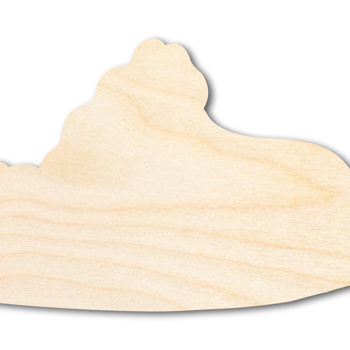 Unfinished Wood Platform Slipper Shape | DIY Craft Cutout | up to 46 ...