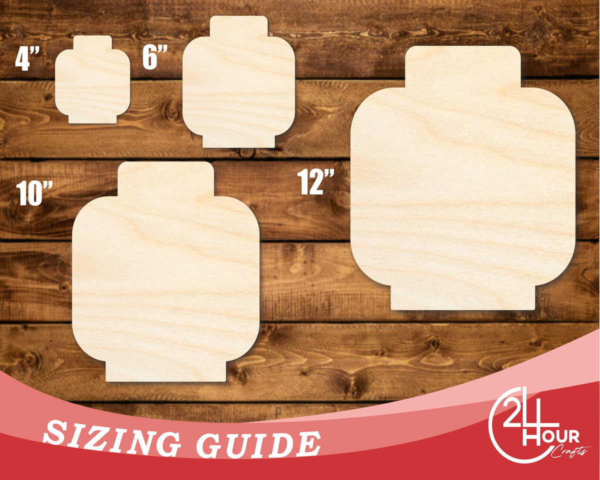 Unfinished Wood Block Head Shape | DIY Craft Cutout | up to 46" DIY ...