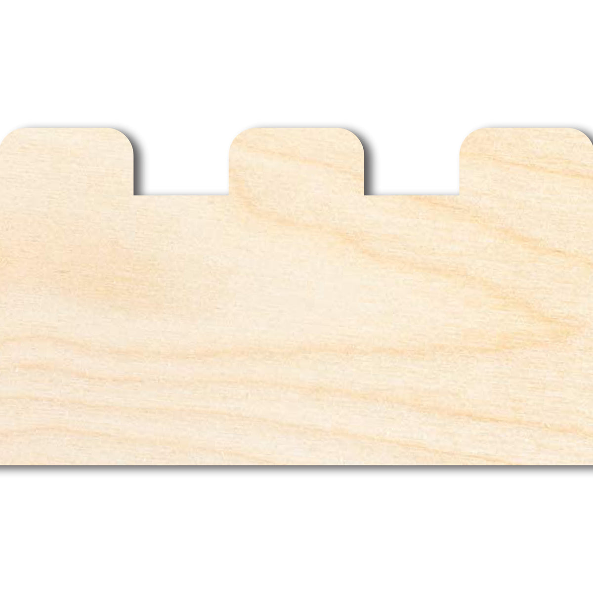 Unfinished Wood Building Blocks Shape | DIY Craft Cutout | up to 46" D ...
