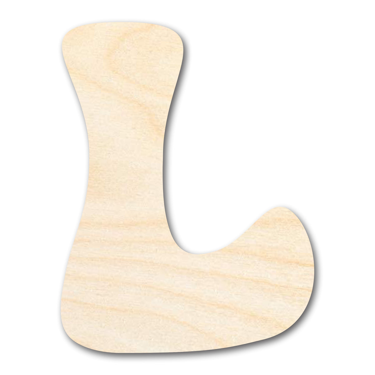 Unfinished Wood Groovy L Font Shape | DIY Craft Cutout | up to 46" DIY ...