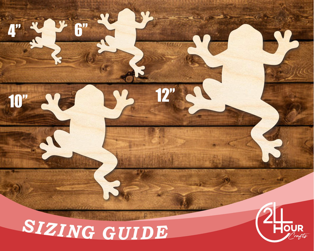 Unfinished Wood Tree Frog Climbing Shape | JGrondz | DIY Craft Cutout ...