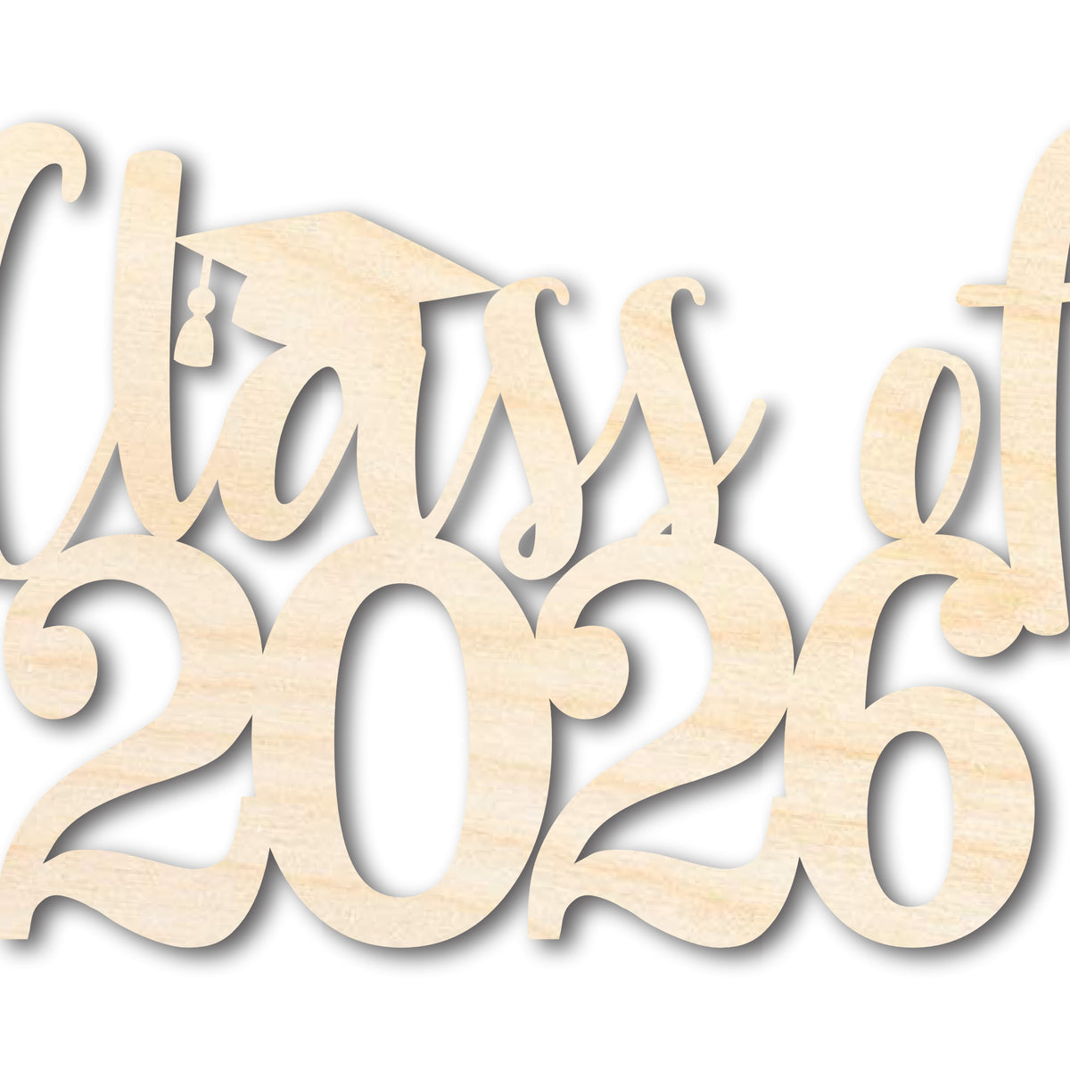 Unfinished Wood Class of 2026 Shape | DIY Craft Cutout | up to 46" DIY ...