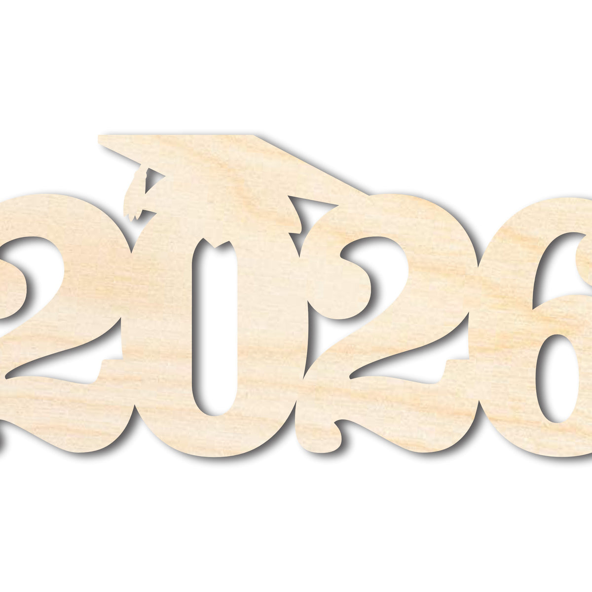 Unfinished Wood 2026 Grad Cap Shape | DIY Craft Cutout | up to 46" DIY ...