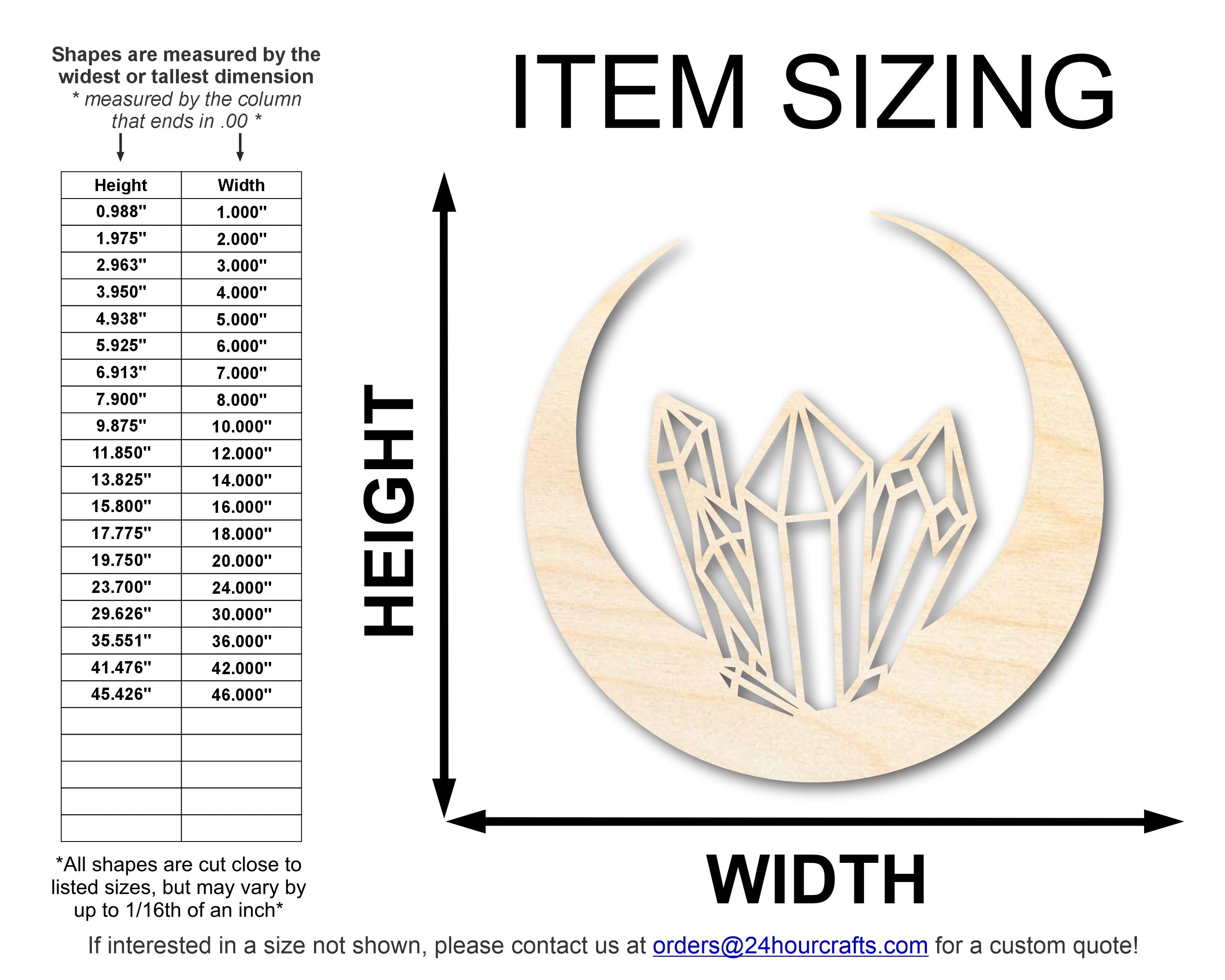 Unfinished Wood Crystal Moon Shape | JGrondz | DIY Craft Cutout | up t ...