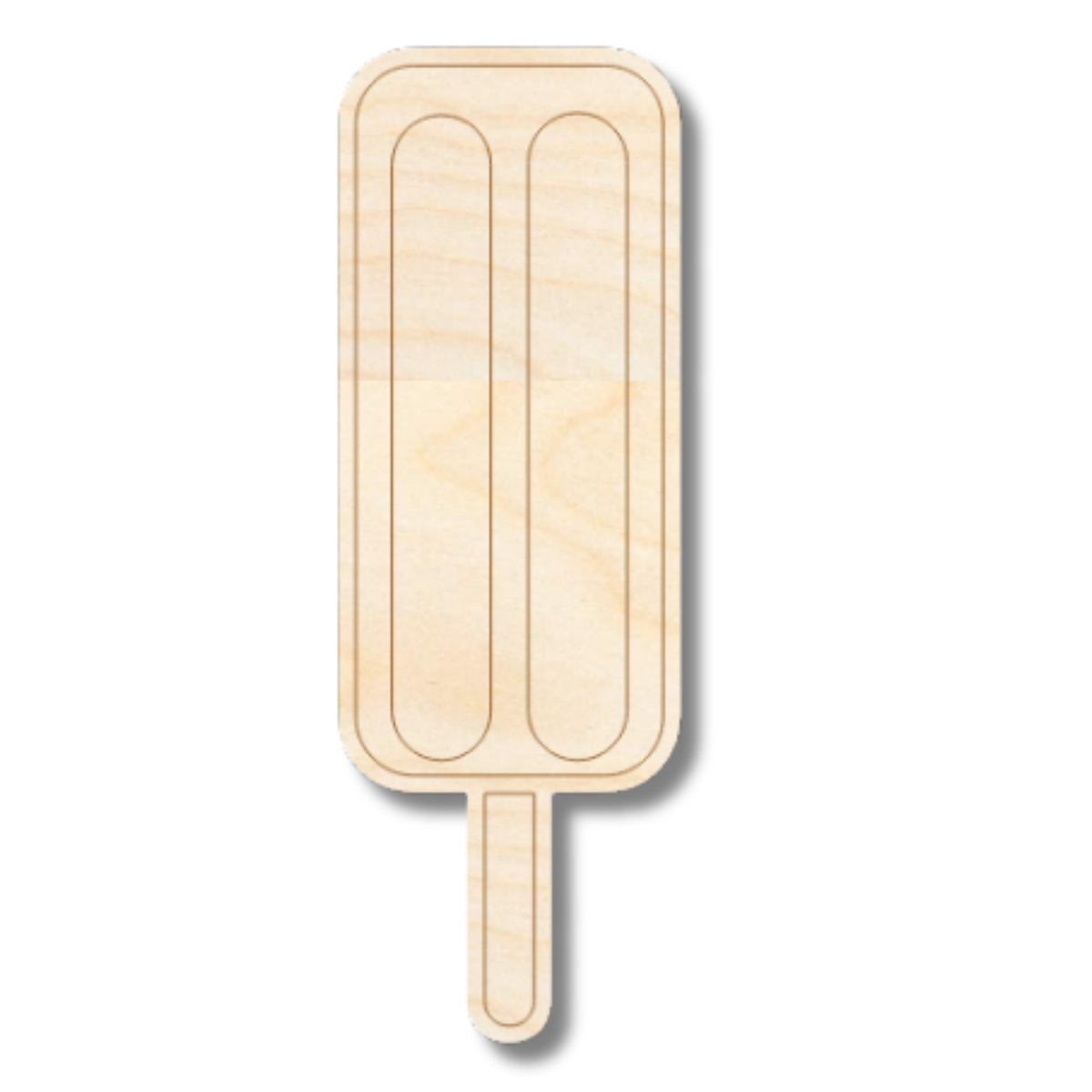 Unfinished Wood Etched Popsicle Shape | Paint By Line Crafts | up to 3 ...