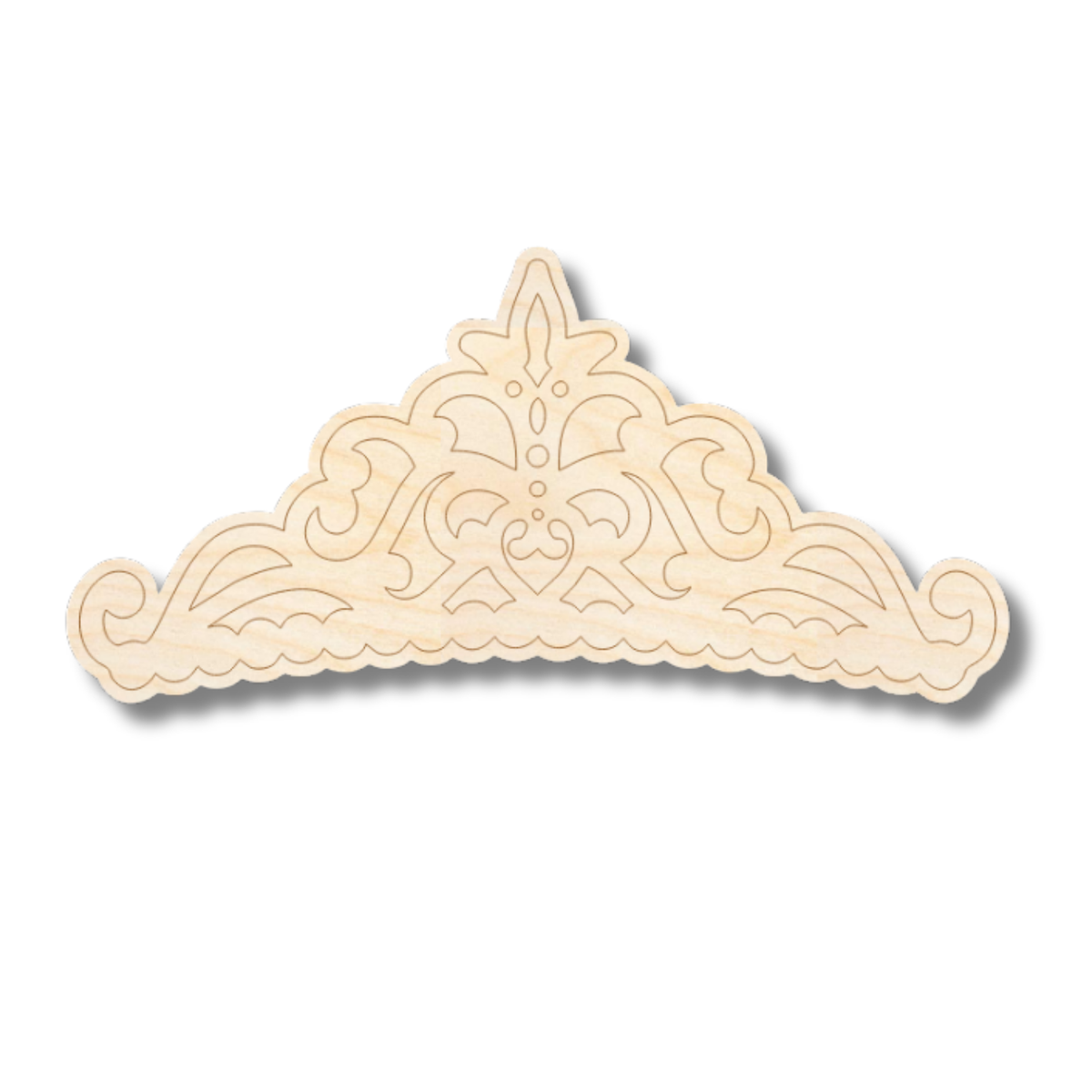 Unfinished Wood Etched Tiara Shape | Paint By Line Crafts | up to 30 ...