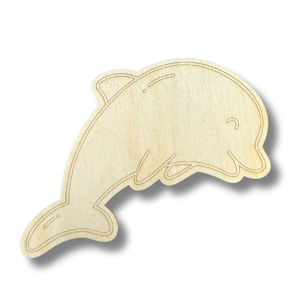 Unfinished Wood Etched Dolphin Shape | Paint By Line Crafts | up to 30 ...