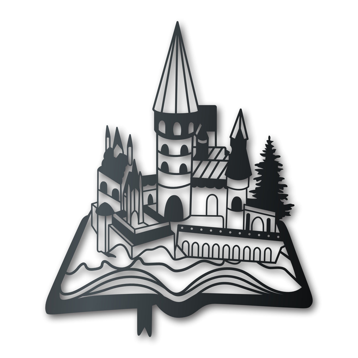 Metal Storybook Castle Wall Art | Indoor Outdoor | Up to 36" | Over 20 ...