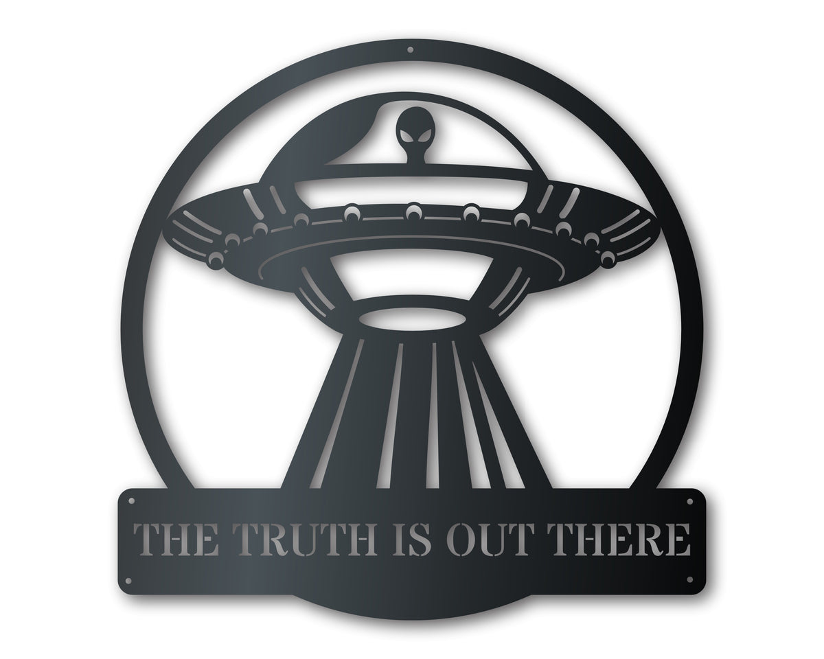 Custom Metal Alien Abduction UFO Wall Art | Halloween | Indoor Outdoor ...