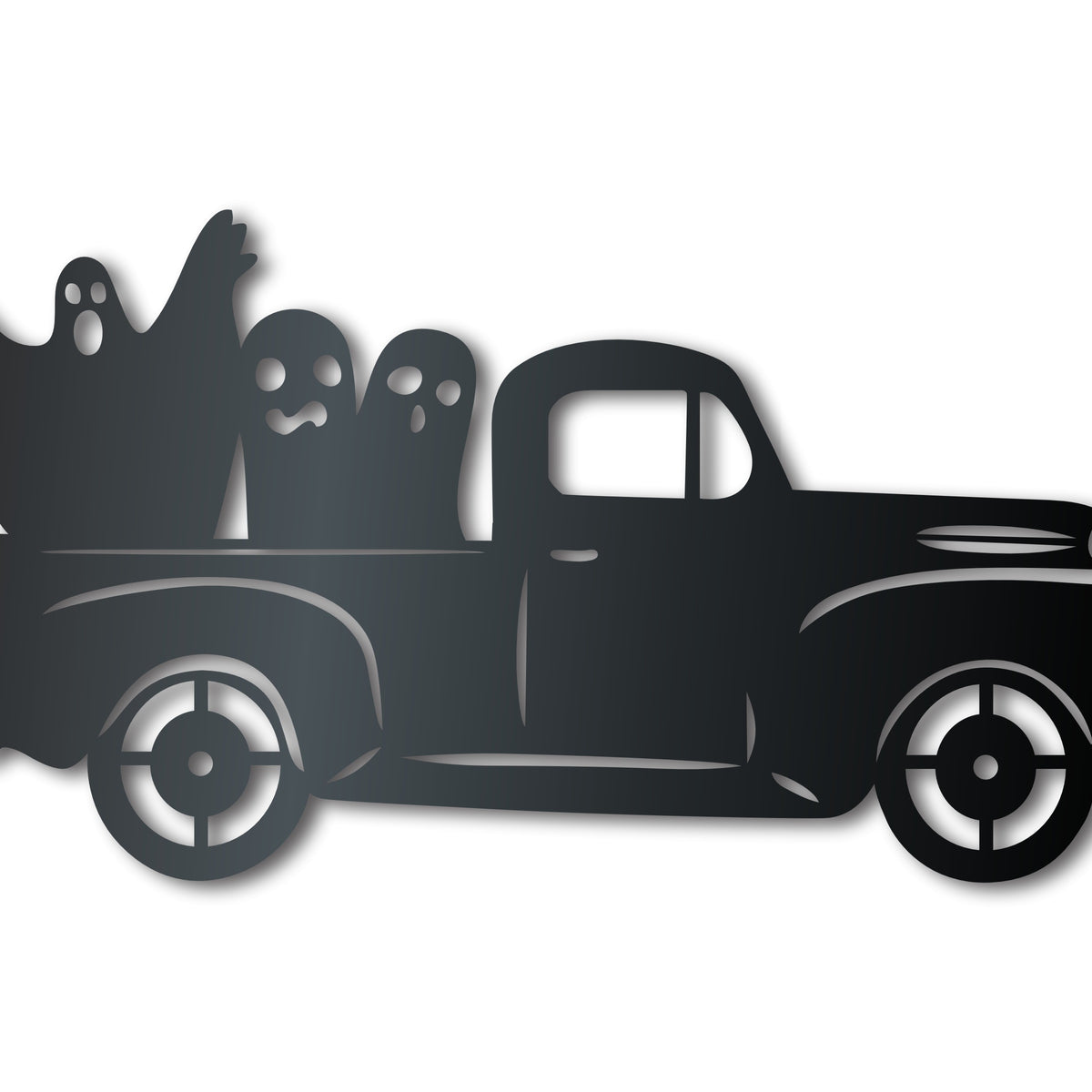 Metal Ghost Pickup Truck Wall Art | Halloween | Indoor Outdoor | Up to ...