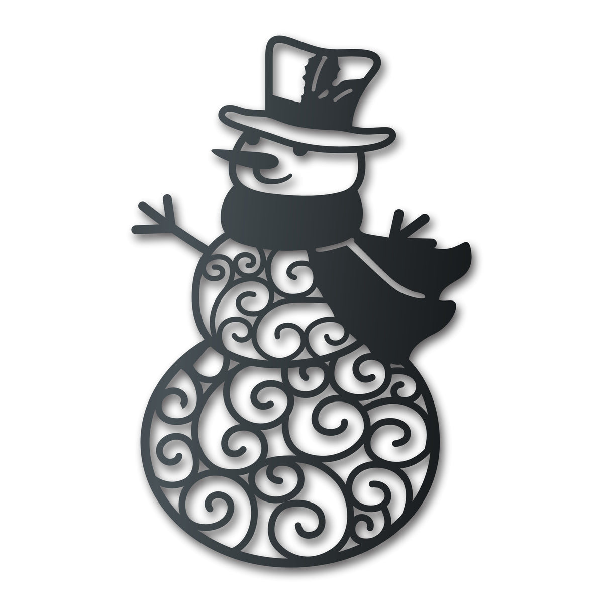 Metal Snowman Wall Art | Winter Holiday | Indoor Outdoor | Up to 36 ...