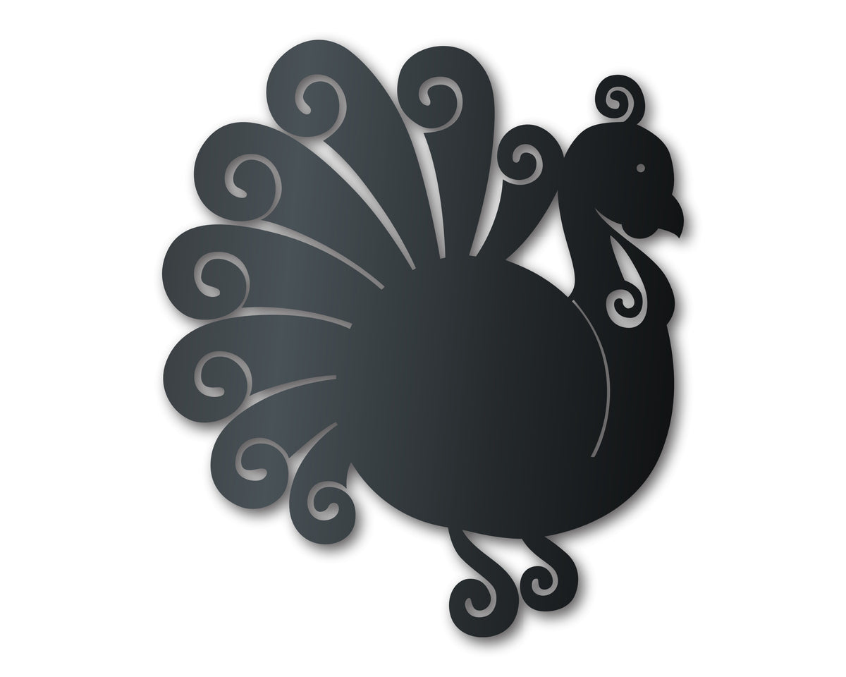 Metal Turkey Wall Art | Thanksgiving | Indoor Outdoor | Up to 36" | Ov ...