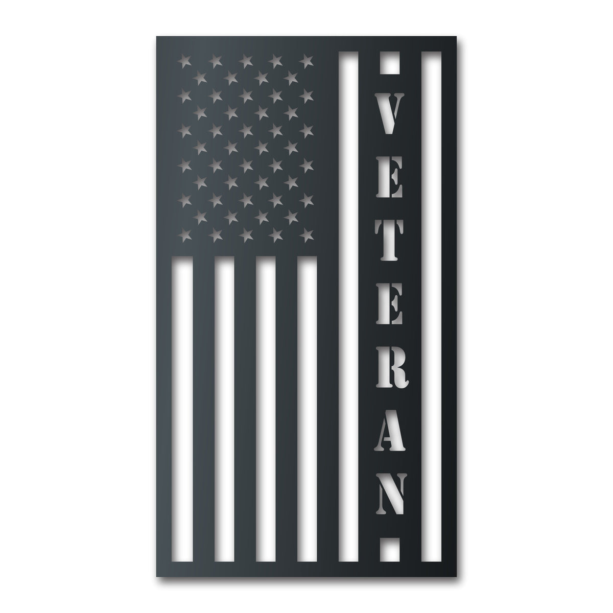 Metal Veteran USA Flag Wall Art | Veterans Patriotic | Indoor Outdoor ...
