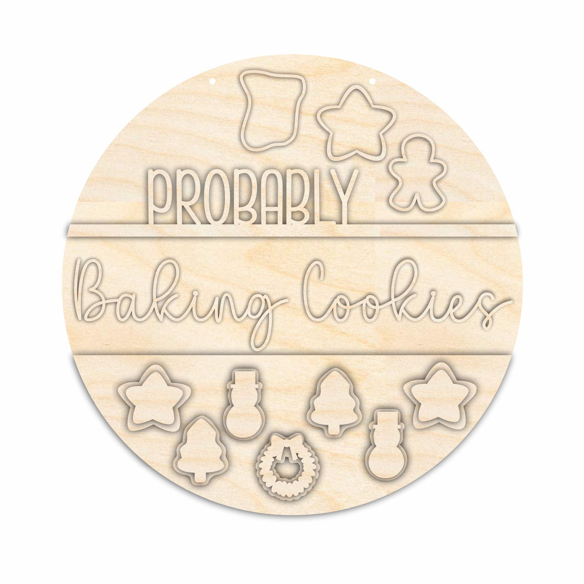 Unfinished Wood Baking Cookies Door Sign Kit | Wood Craft Cutouts | 1 ...