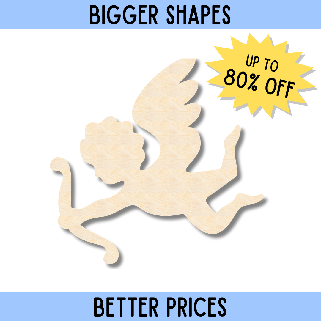 Bigger Better | Unfinished Wood Cupid Shape | DIY Craft Cutout | – 24 ...