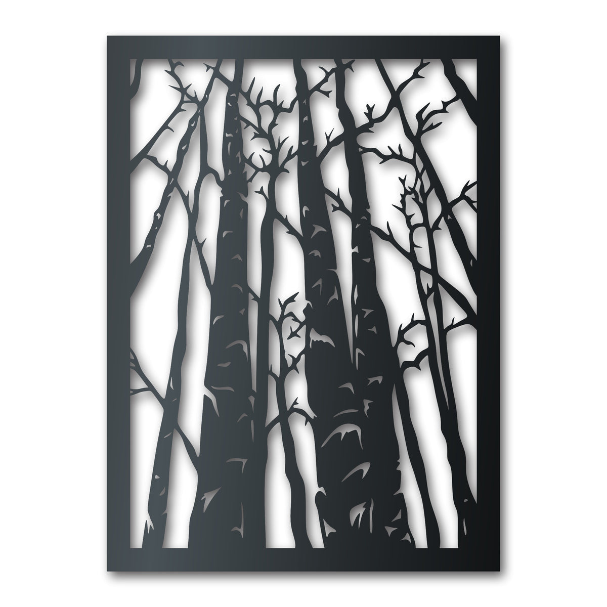 Birch Trees Metal Wall Art | Indoor Outdoor | Up to 46" | Over 20 Colo ...