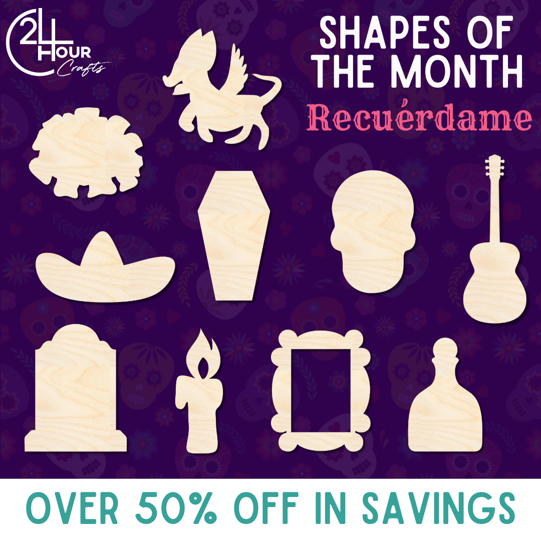 October Shape of the Month | Alebrije Wood Cutout | Recuérdame | Unfin ...