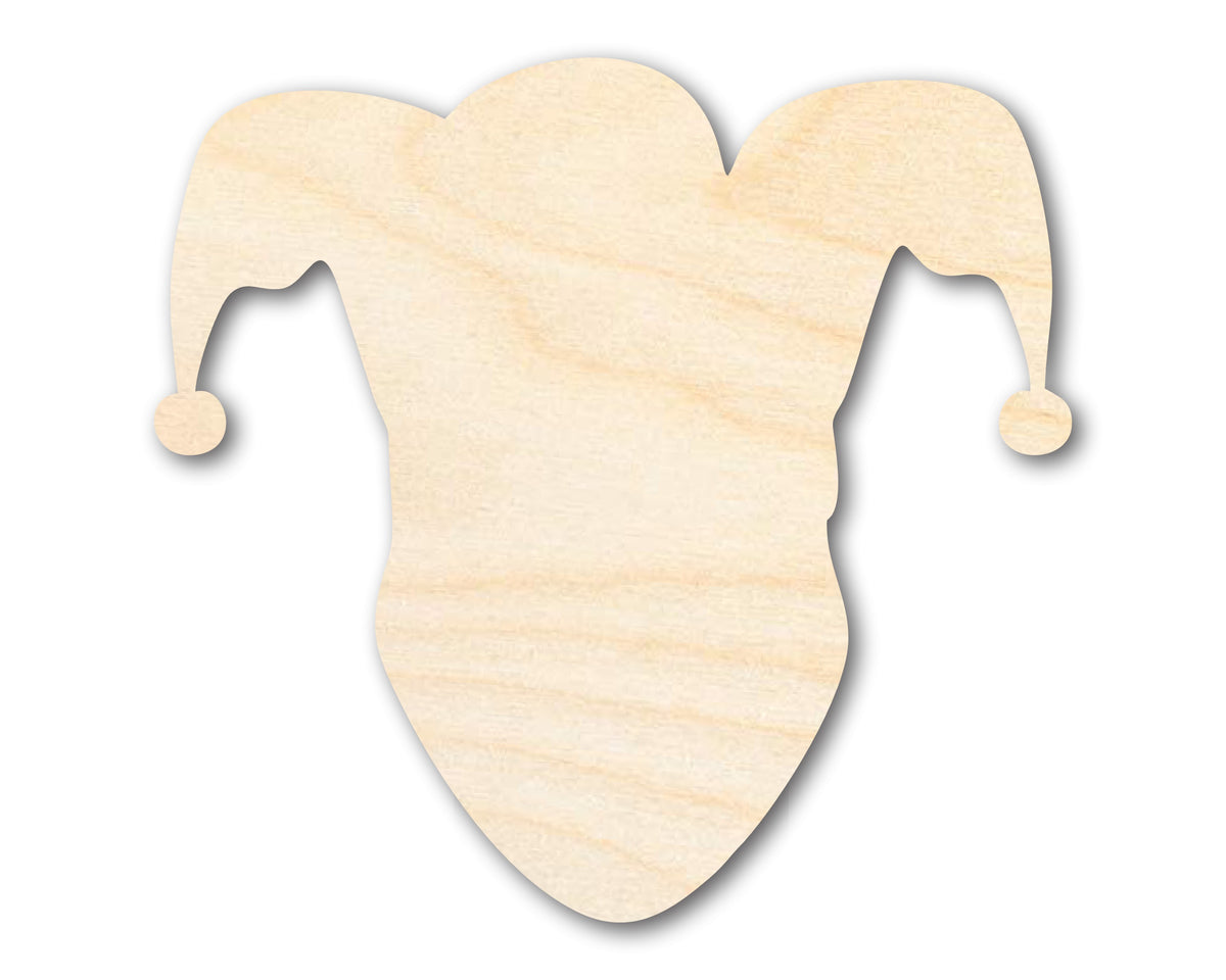 Bigger Better | Unfinished Wood Jester Head Shape | DIY Craft Cutout ...