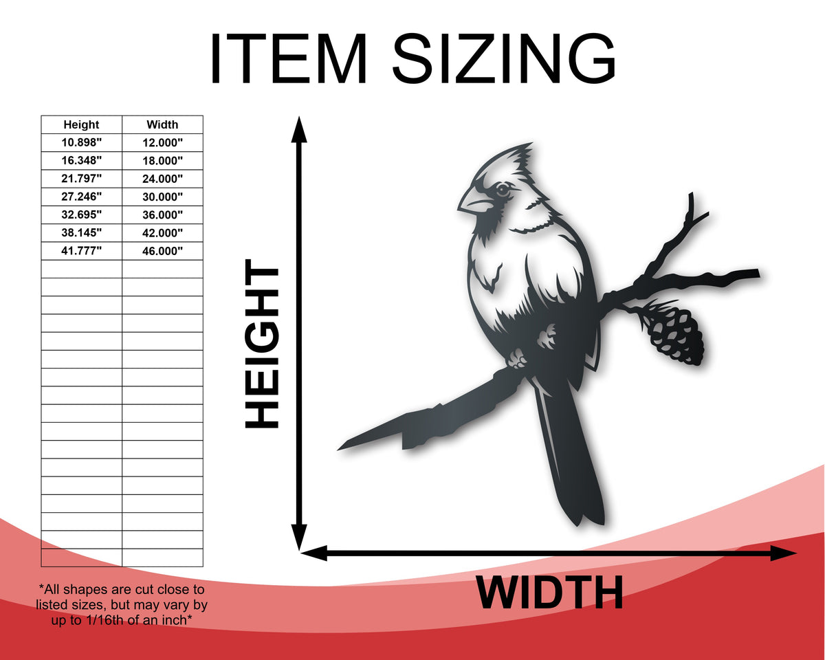 Metal Cardinal Tree Stake | Metal Garden Art | Indoor Outdoor | Up to ...