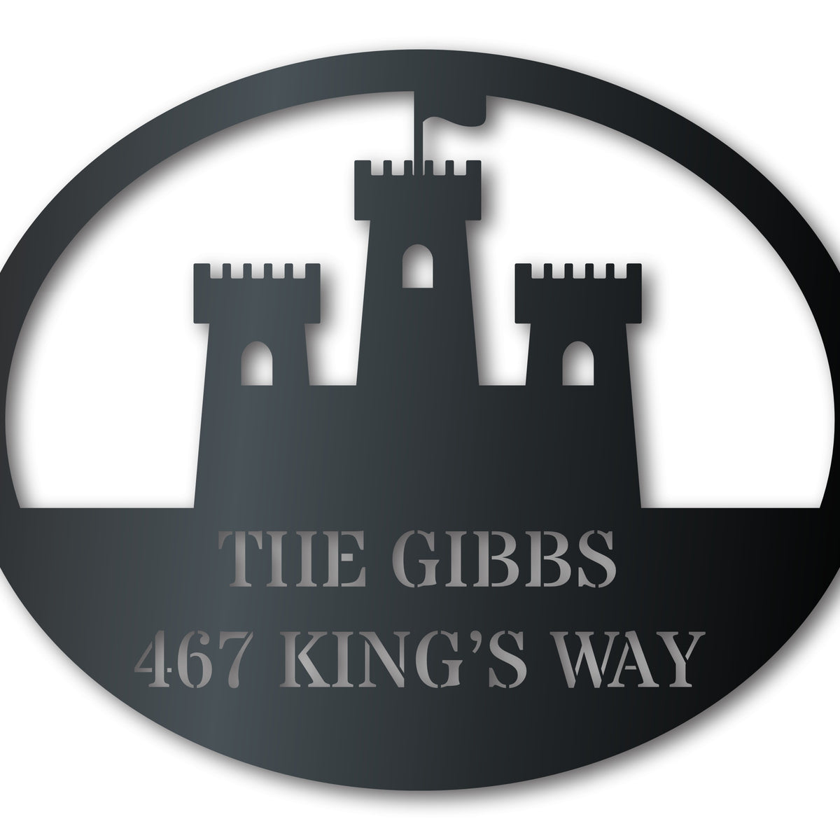 Custom Metal Castle Fort Address Wall Art | Medieval Metal Sign | Indo ...