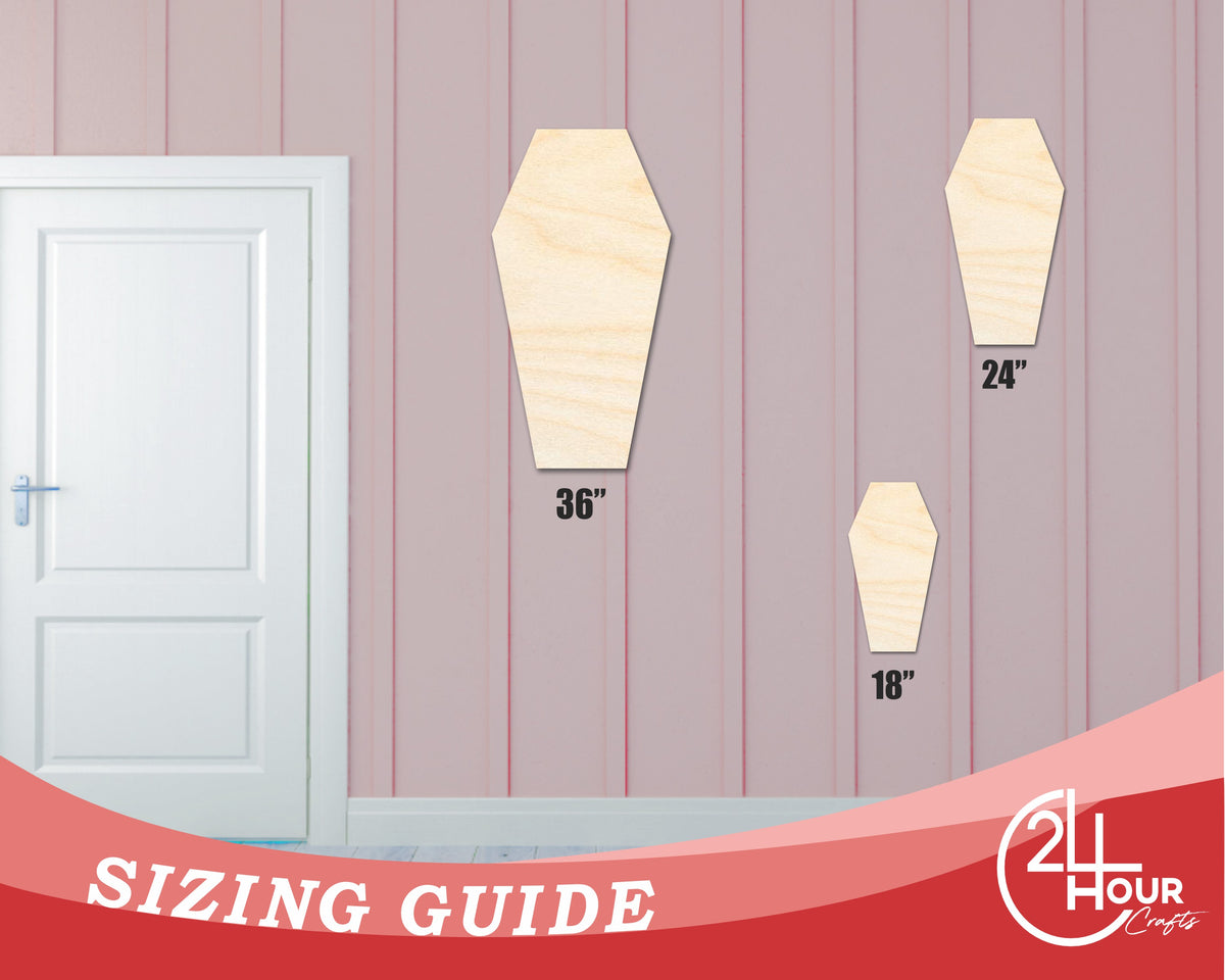 Bigger Better | Unfinished Wood Coffin 2D Shape | DIY Craft Cutout – 24 ...