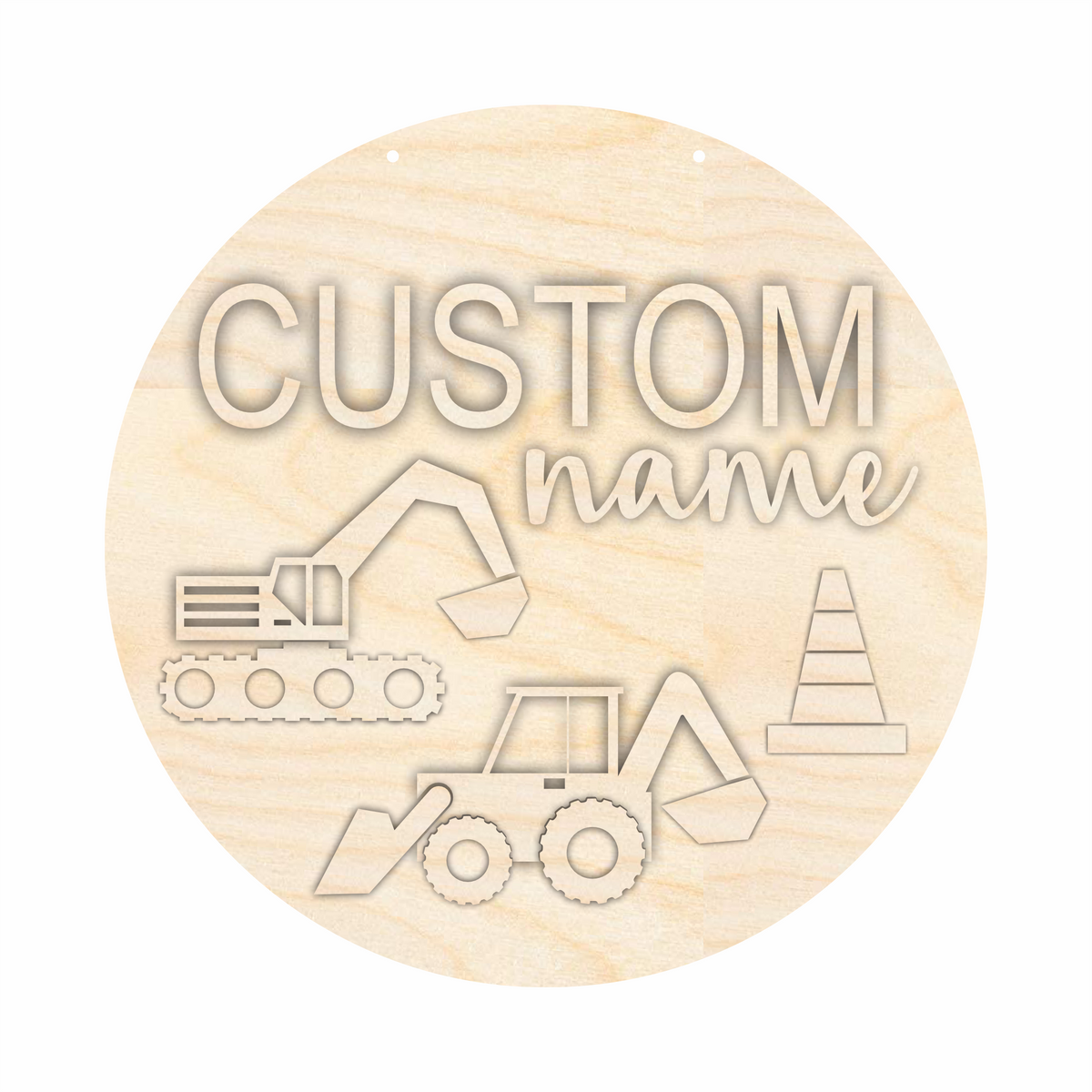 Unfinished Wood Custom Name Construction Door Sign Kit | Wood Craft Cu ...