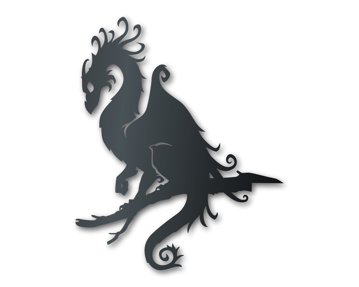 Metal Dragon Tree Stake | Fantasy Dragon Sign | Indoor Outdoor | Up to ...