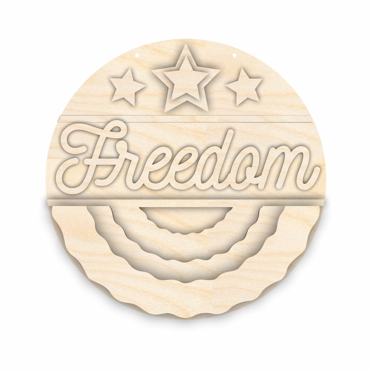 Unfinished Wood Freedom Door Sign Kit | Wood Craft Cutouts | 1/4" Thic ...