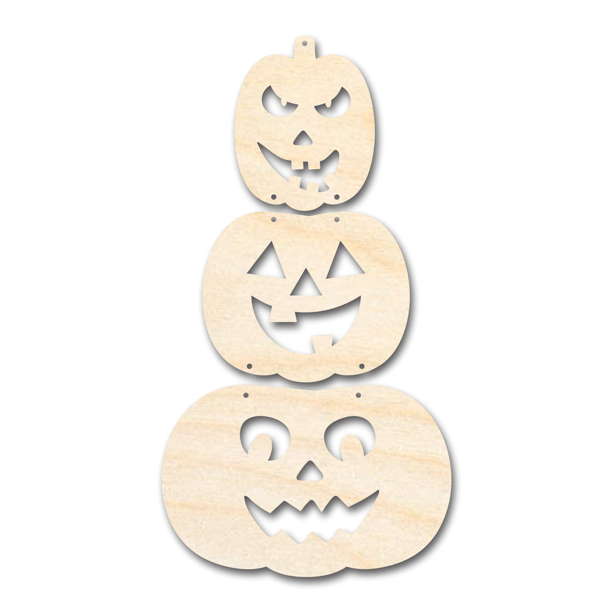 Unfinished Wood Hanging Stacked Pumpkins Door Sign | 3 Piece | DIY Cra ...