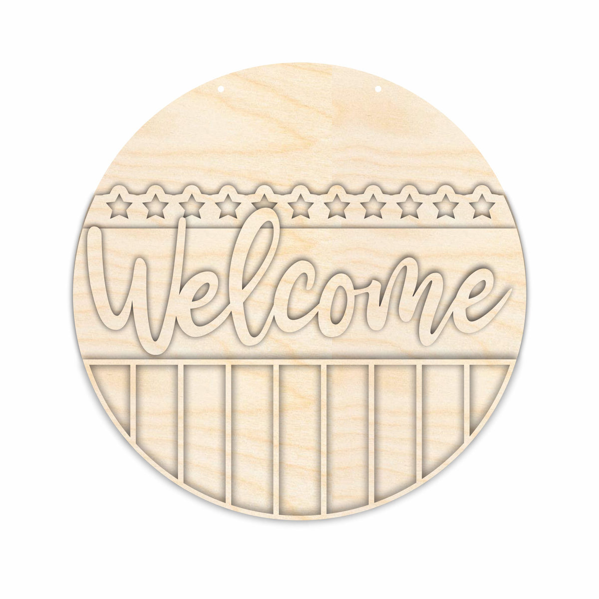 Unfinished Wood Patriotic Welcome Door Sign Kit | Wood Craft Cutouts ...