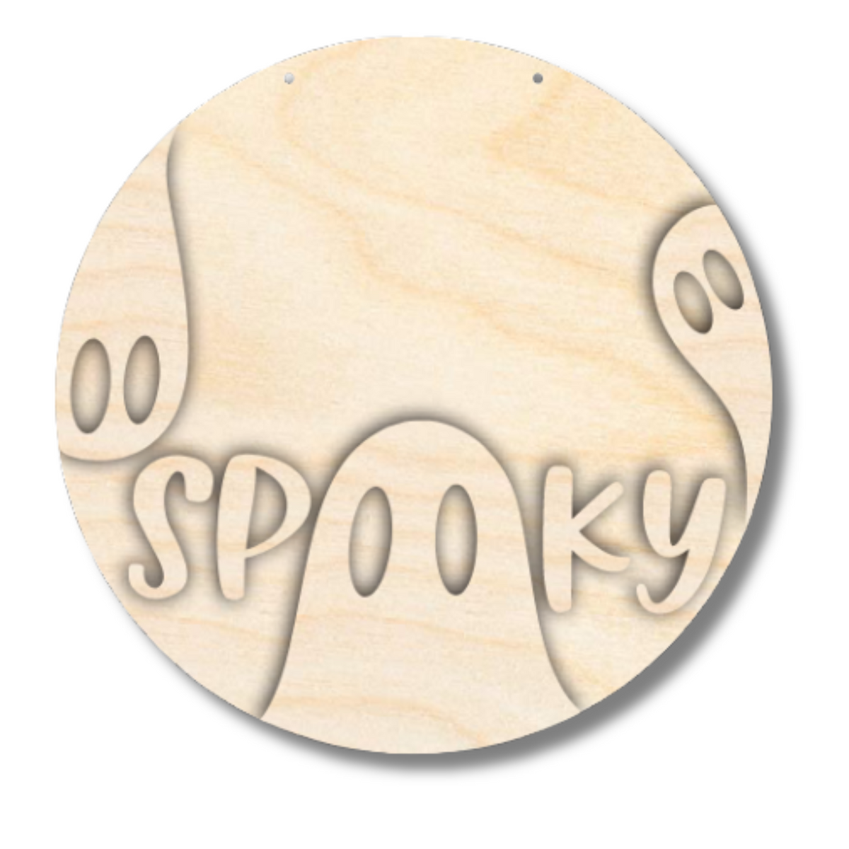 Unfinished Wood Spooky Ghosts Door Sign Kit | Wood Craft Cutouts | 1/4 ...