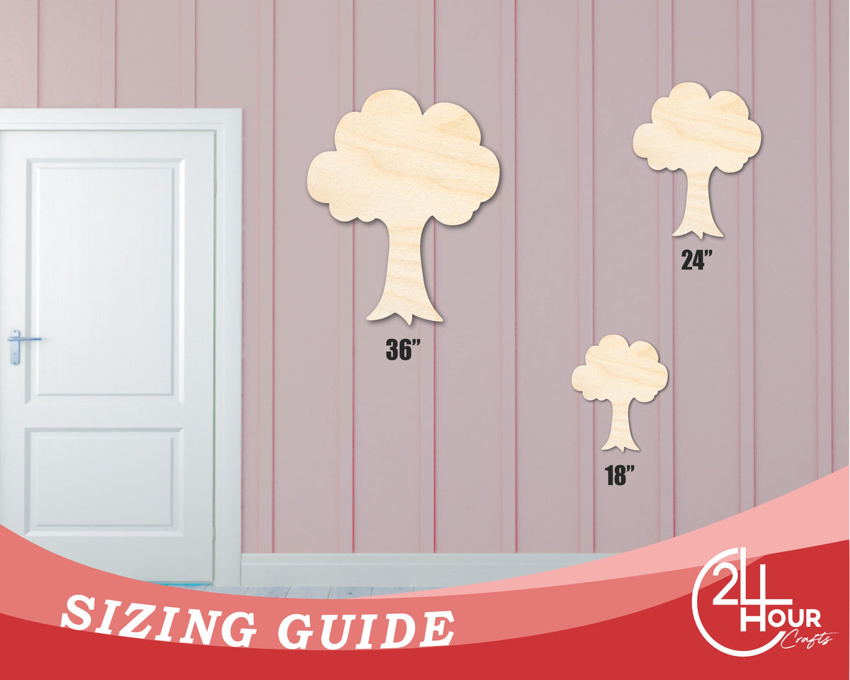 Bigger Better | Unfinished Wood Tree Shape | DIY Craft Cutout – 24 Hour ...