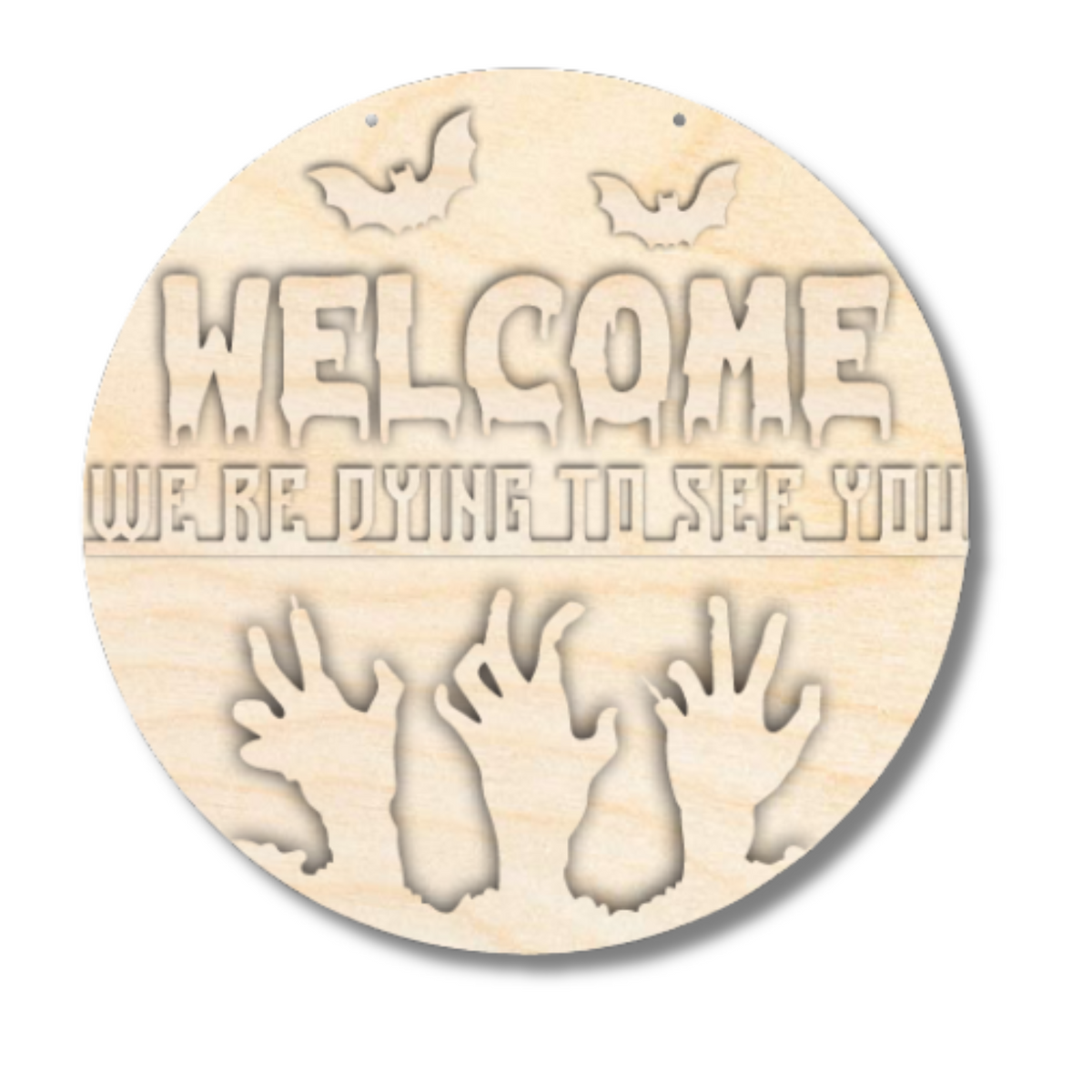 Unfinished Wood Zombie Welcome Door Sign Kit | Wood Craft Cutouts | 1 ...