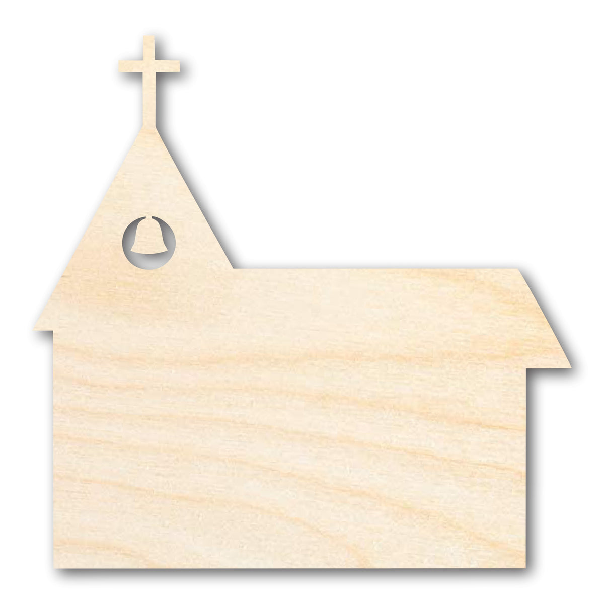 Unfinished Wood Church with Bell Shape - Craft - up to 46" – 24 Hour Crafts