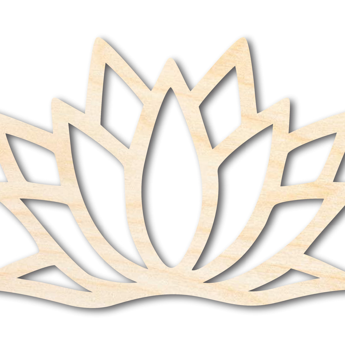 Unfinished Wood Lotus Flower Shape - Craft - up to 46" – 24 Hour Crafts