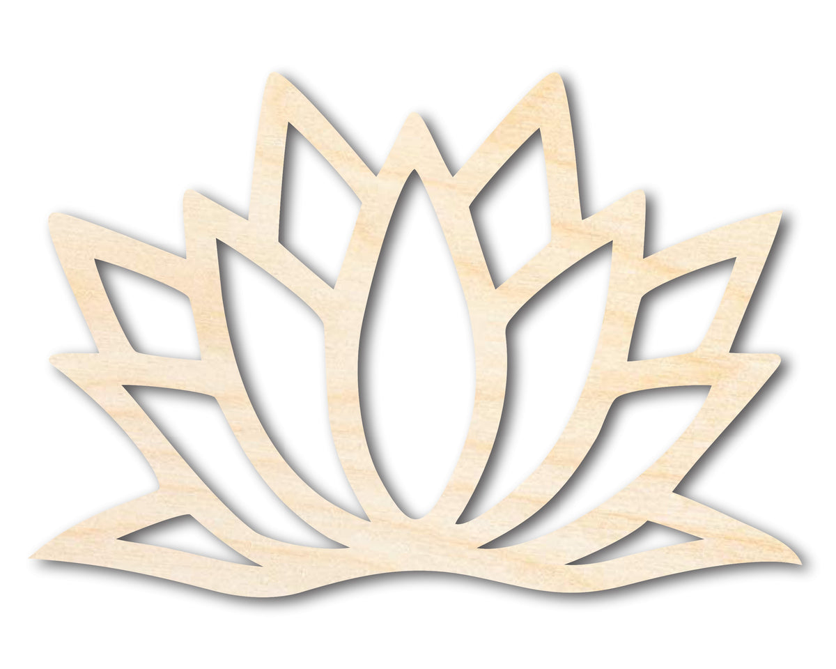Unfinished Wood Lotus Flower Shape - Craft - up to 46" – 24 Hour Crafts