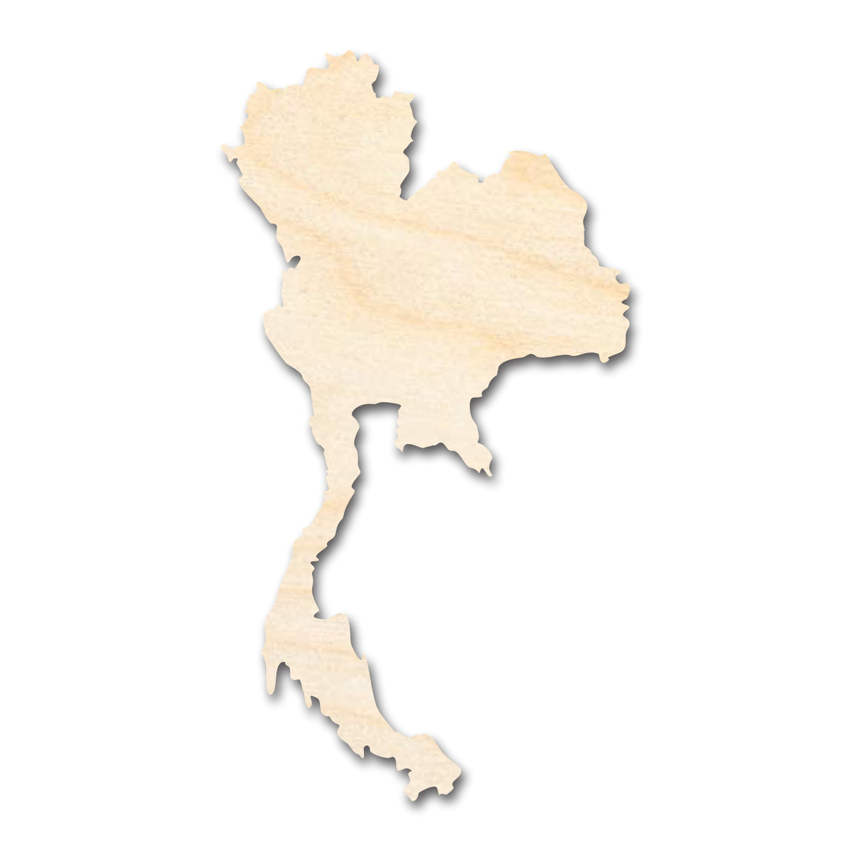 Unfinished Wood Thailand Country Shape - Southeast Asia Craft - up to ...