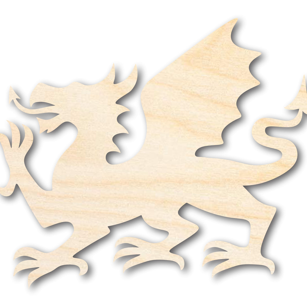 Unfinished Wood Welsh Dragon Shape - Craft - up to 46" DIY – 24 Hour Crafts