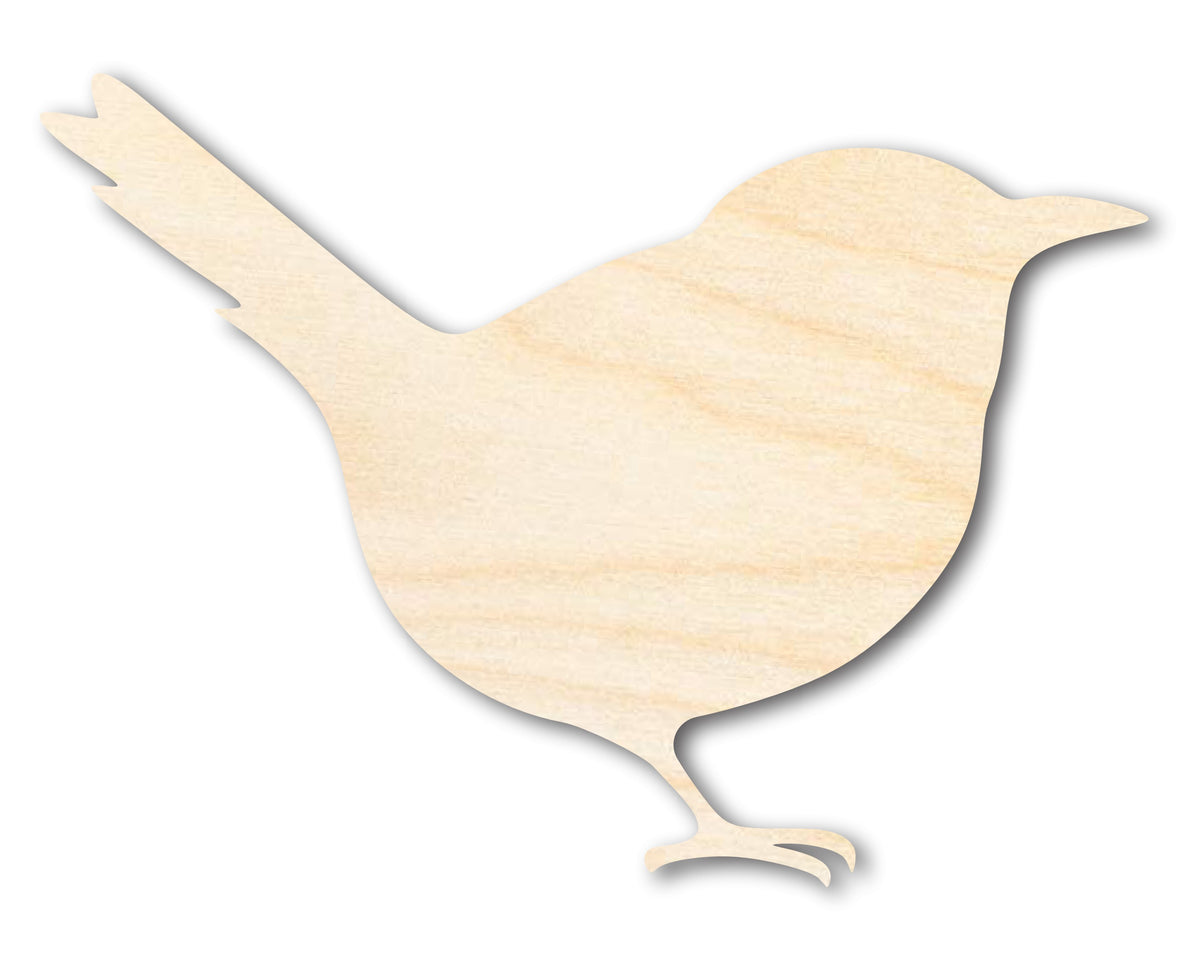 Unfinished Wood Wren Shape - Craft - up to 46" DIY – 24 Hour Crafts