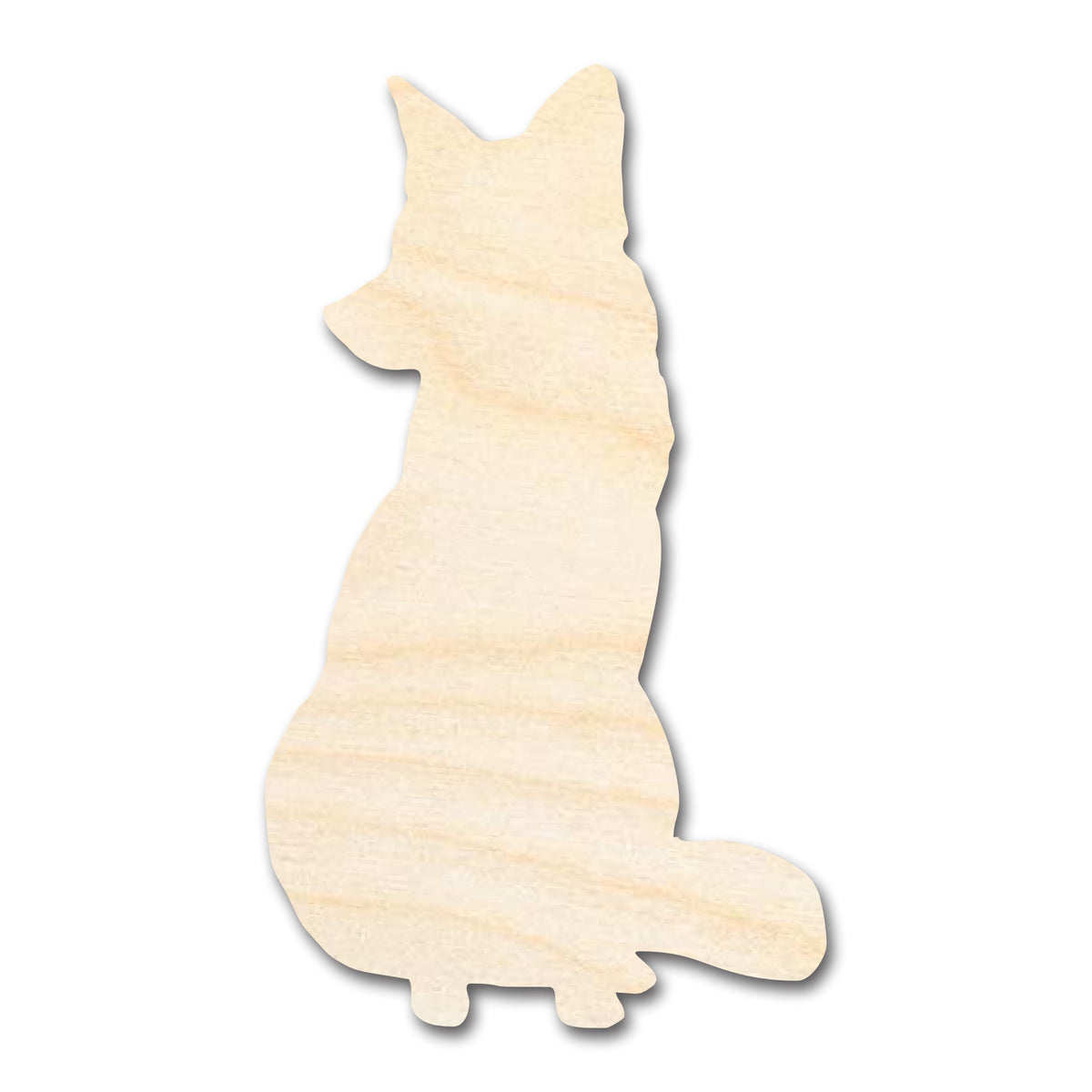 Unfinished Wood Sitting Fox Shape - Craft - up to 46" DIY – 24 Hour Crafts