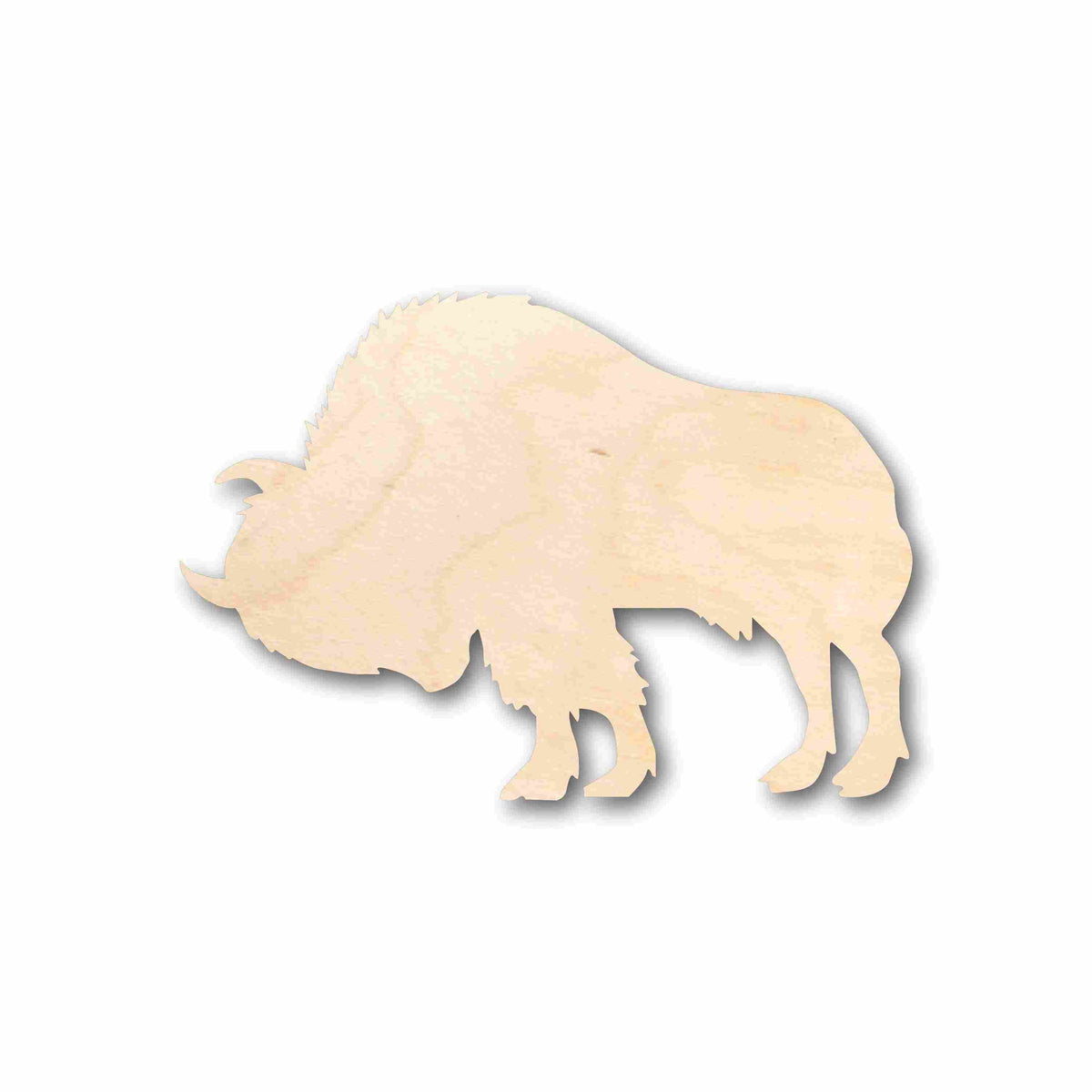 Unfinished Wood Buffalo Bison with Horn Silhoutte - Craft- up to 24 ...