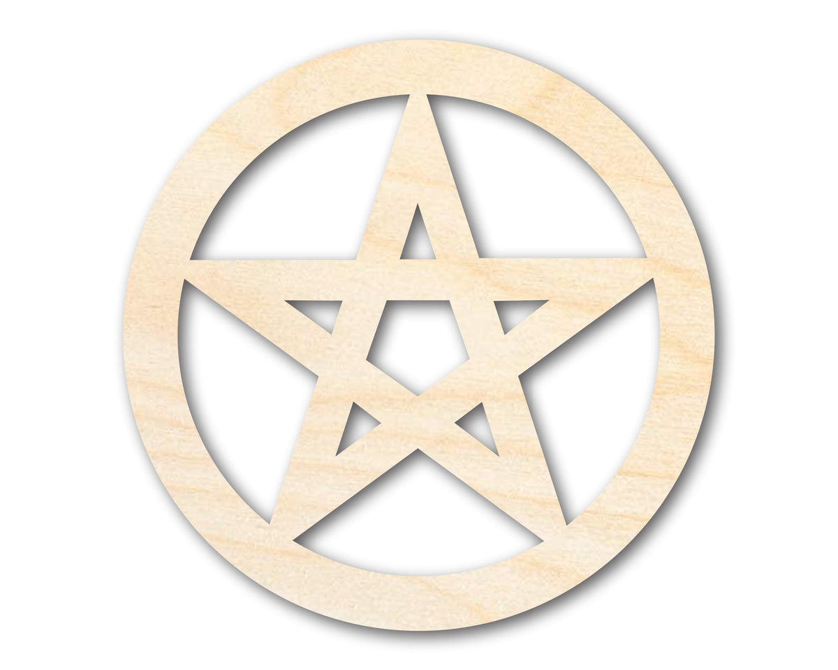 Unfinished Wood Pentacle Shape - Craft - up to 36" DIY – 24 Hour Crafts